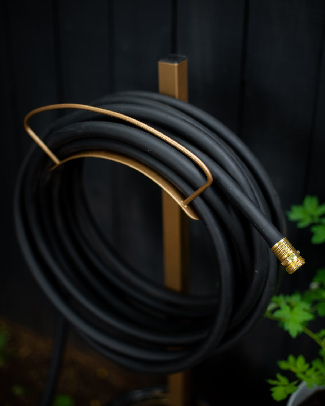 My DIY "Brass" Freestanding Hose Butler - A Home Is Announced