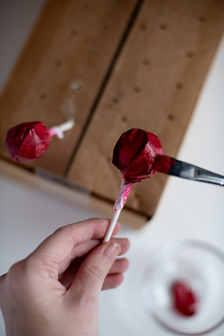 DIY Tootsie Pop Cherry Valentines - A Home Is Announced