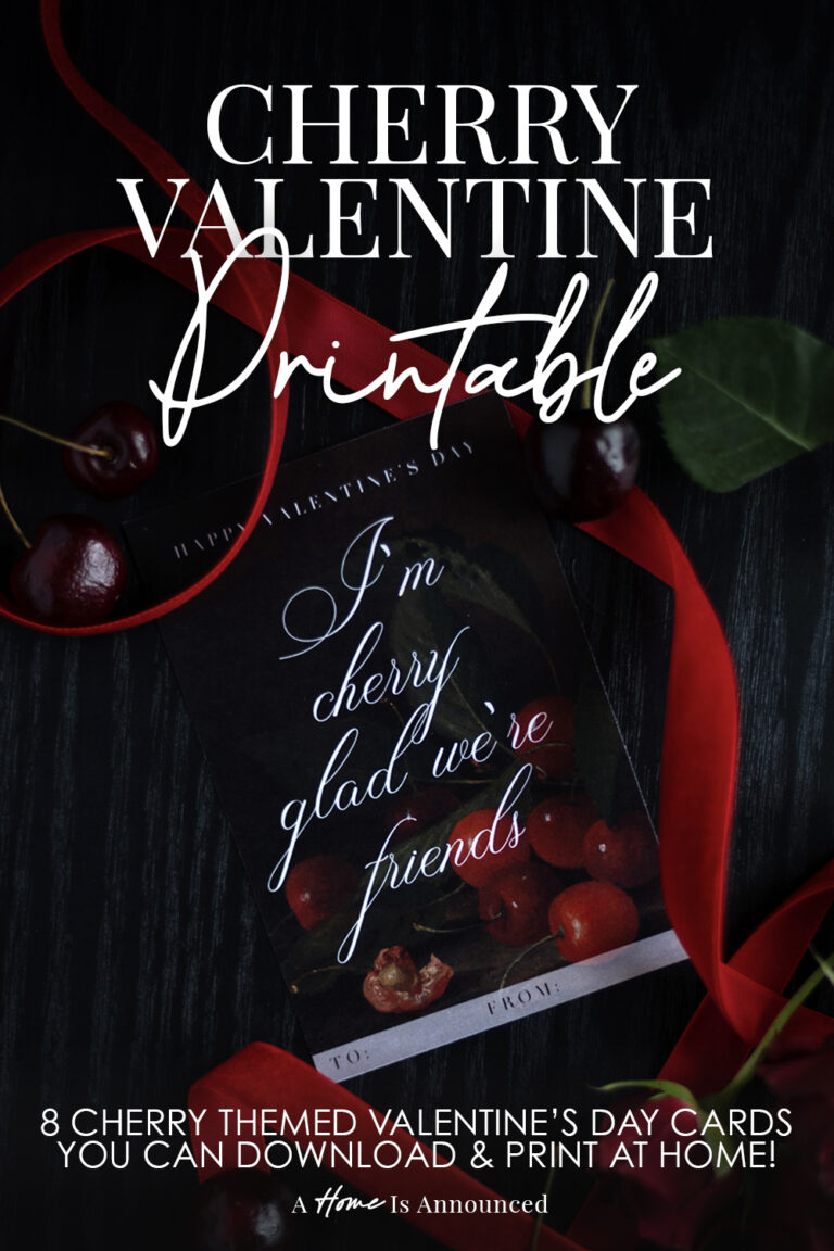 A Cherry Nice Valentine's Day Card Printable - A Home Is Announced