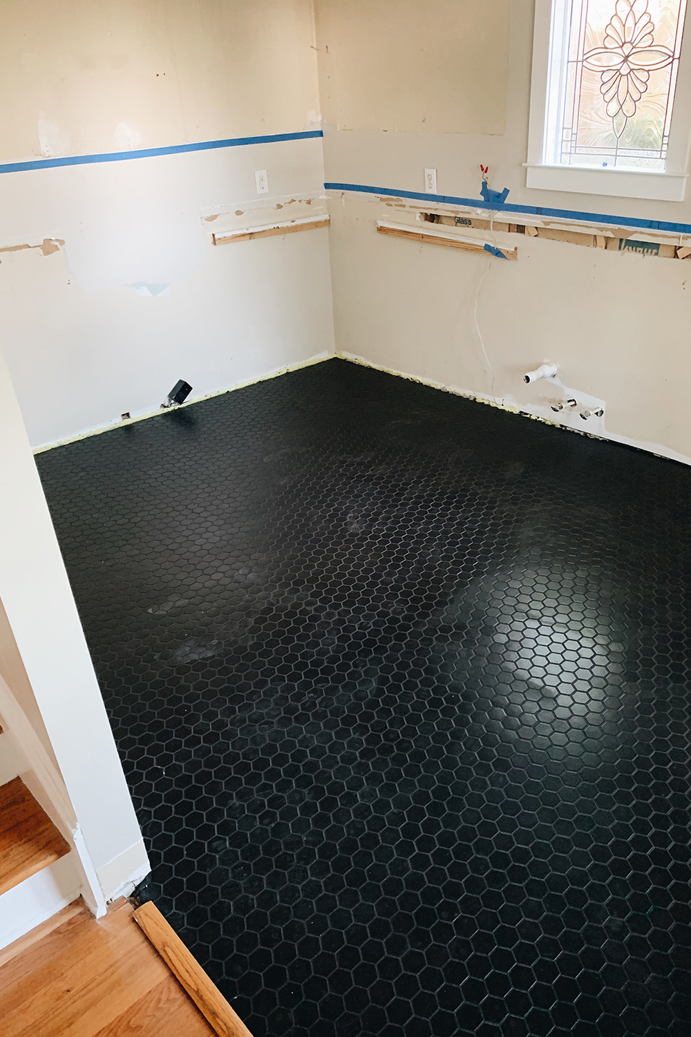 Ah... The Joys Of Tiling Old Unsquare Rooms... - A Home Is Announced