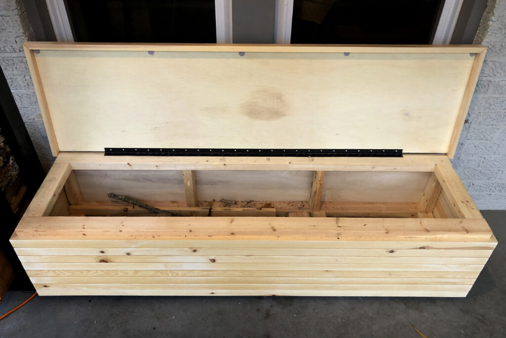 How To Build A DIY Outdoor Storage Bench - A Home Is Announced