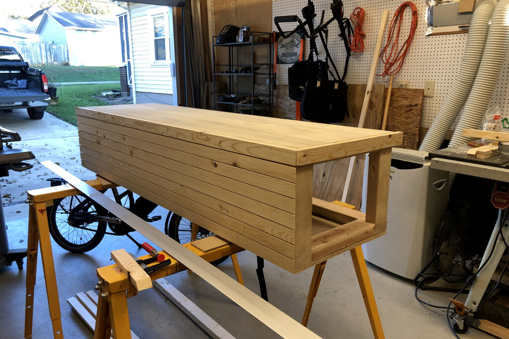 How To Build A DIY Outdoor Storage Bench - A Home Is Announced
