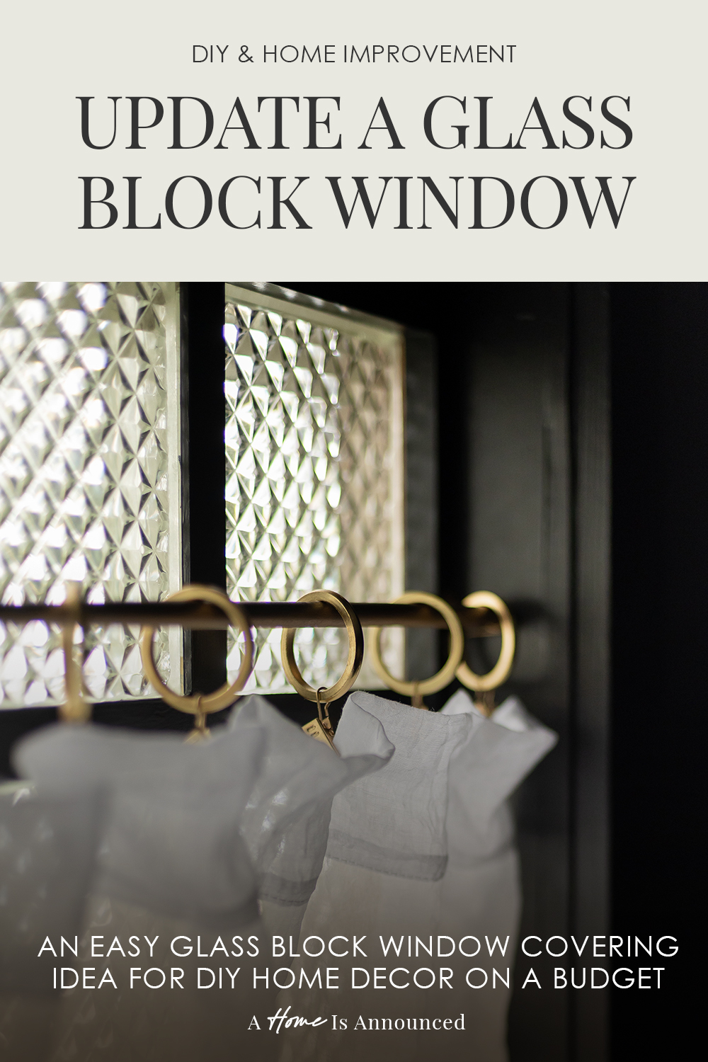 Update a Glass Block Window with This One Easy Trick - A Home Is Announced