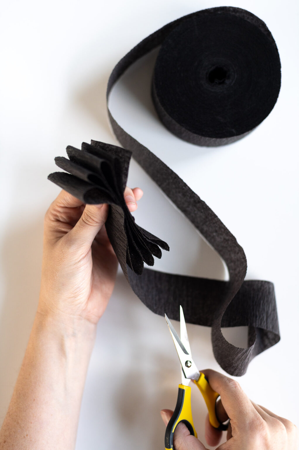How to Make Black Streamer Roses for Elegant Halloween Decor - A Home ...