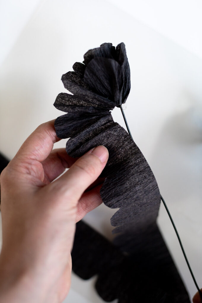 How to Make Black Streamer Roses for Elegant Halloween Decor - A Home ...