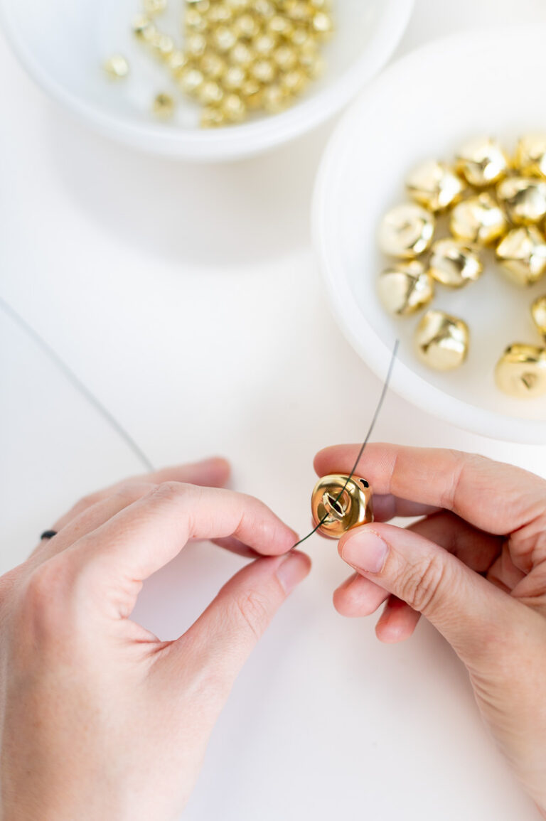 How To Make DIY Jingle Bell Christmas Garland - A Home Is Announced