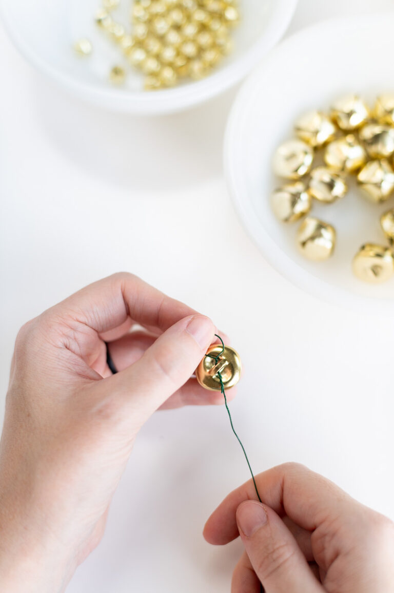 How To Make DIY Jingle Bell Christmas Garland - A Home Is Announced