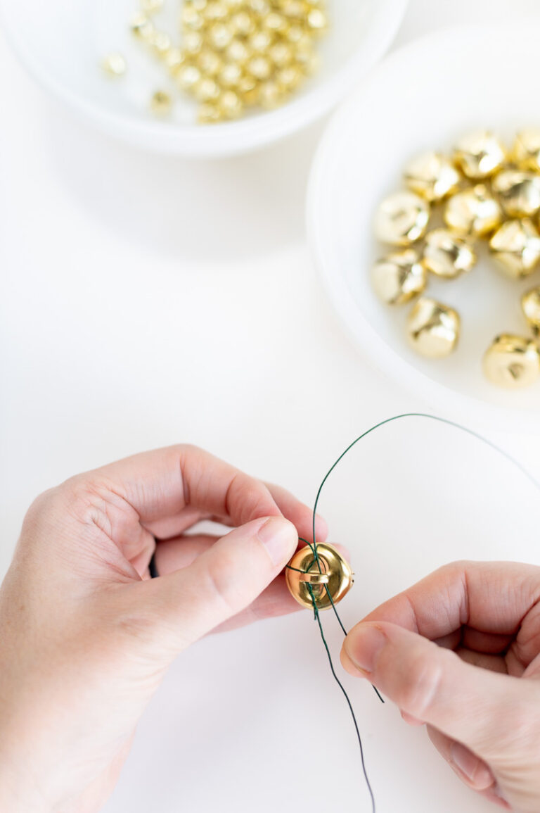 How To Make DIY Jingle Bell Christmas Garland - A Home Is Announced